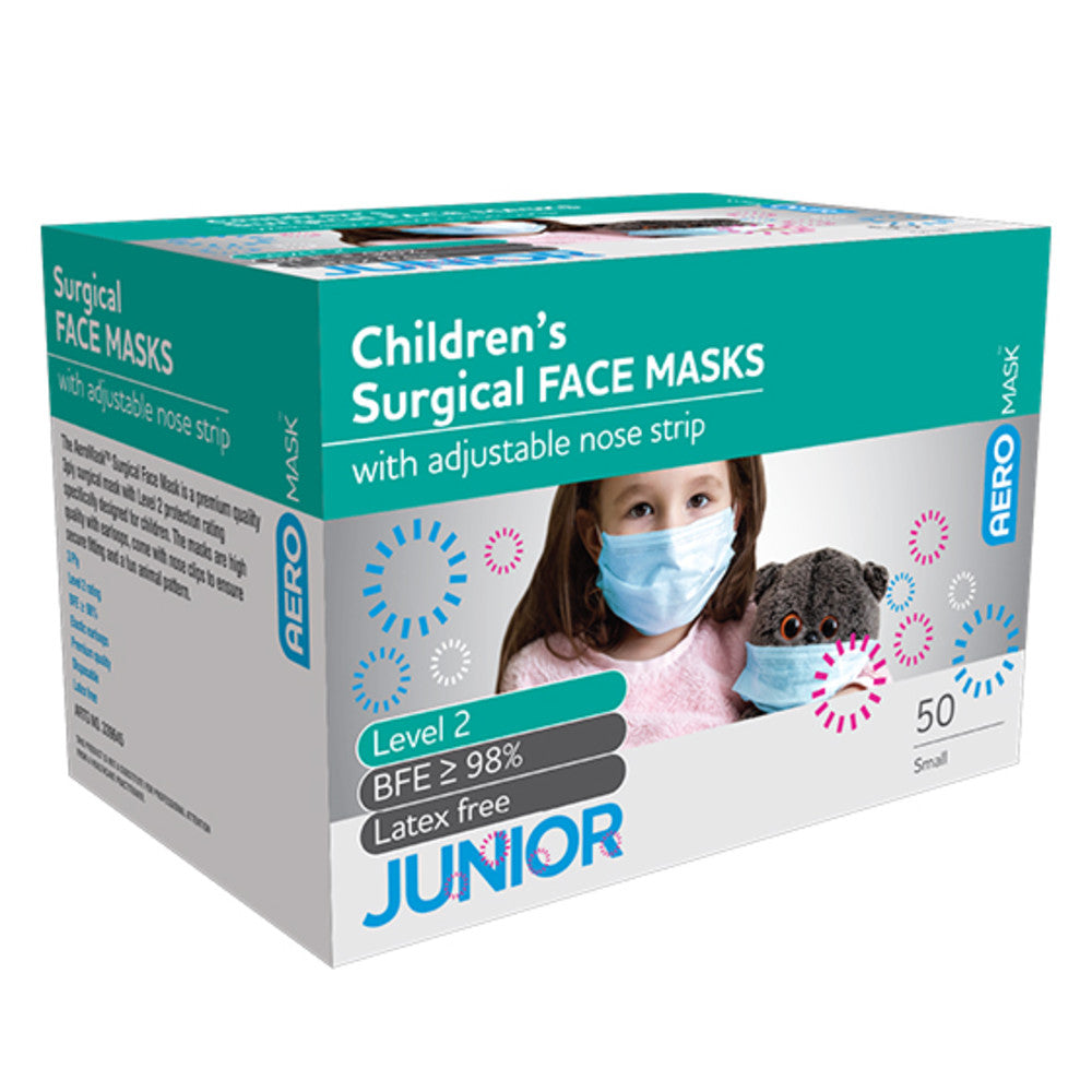 AEROMASK Children's Surgical Mask Box/50 – promedsupplies.com.au
